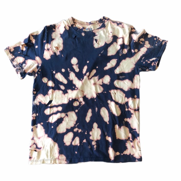 Jerzees | Tops | Custom Bleach Dyed Distressed Crewneck Tshirt Medium ...